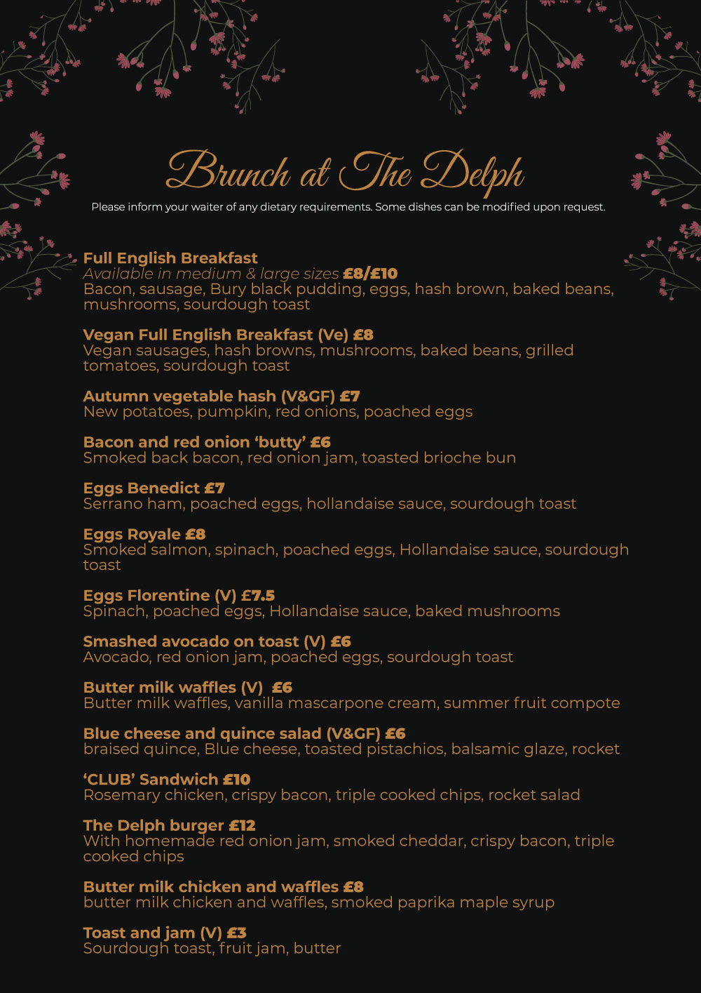 Our Menu – The Delph Worsley – Restaurant and Bar