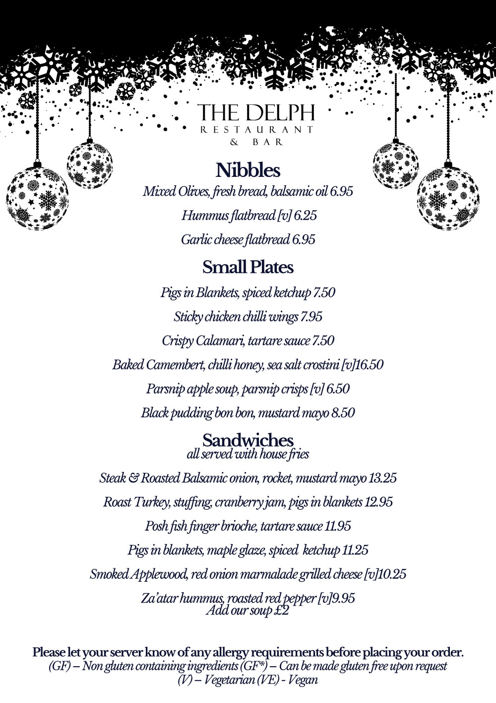 Our Menu – The Delph Worsley – Restaurant and Bar